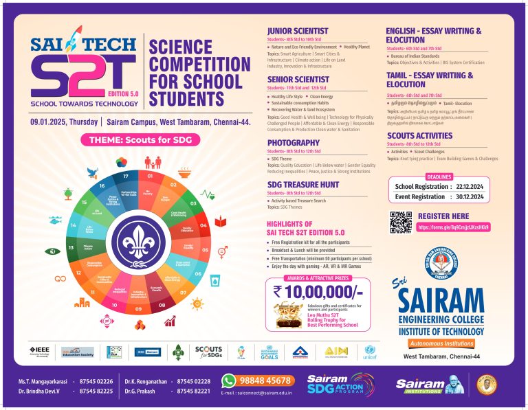 SAI TECH S2T 5.0 Unleashing the Power of Young Innovators on 09-01-2025 ...